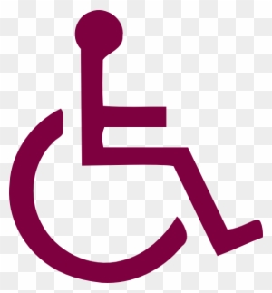 Dark Purple Handicapped Sign Clip Art At Clker - Disabled Symbol Sign ...