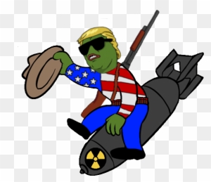 Pipboy Riding Nuke, Trump Pepe , - Pepe The Frog - Free Transparent PNG ...