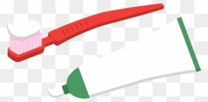Toothbrush Clip Toothpaste Banner Royalty Free - Brush And Tooth Paste ...