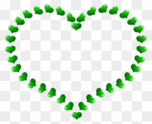 Pink And Green Valentine's Day Heart Clip Art - Valentine Clip Art ...