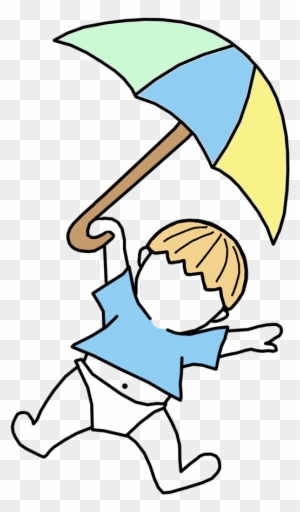 Baby Boy Shower Umbrella Clipart