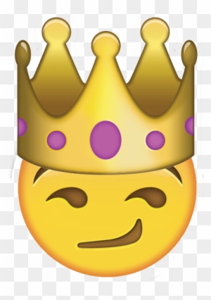 Emoji Sticker Emoticon T-shirt Iphone - Crown Emoji - Free Transparent ...