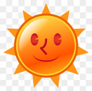 Sun With Face - Sunny Emoji - Free Transparent PNG Clipart Images Download