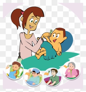 One Of The Best Ways To Tell If We Have A Fever Is - Cartoon Mother And ...