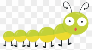 Cartoon Spring Bug - Yellow Caterpillar Vector - Free Transparent PNG ...
