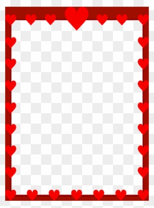 Valentine's Day Page Borders Clip Art For Kids - Heart Border For Paper ...