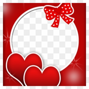 Red Love Frame - Round Love Frame Png - Free Transparent PNG Clipart ...
