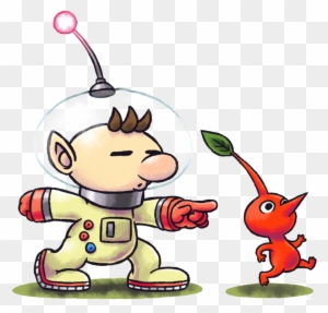 Captain Olimar & Red Pikmin - Super Smash Bros Mario And Luigi Rpg ...