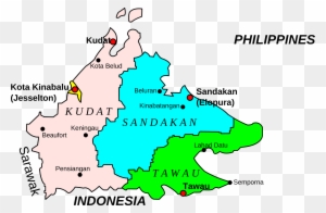 Sabah Map Vector - Free Transparent PNG Clipart Images Download