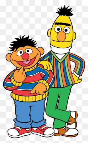 Bert And Ernie In Png Form - Bert And Ernie From Sesame Street - Free Transparent PNG Clipart ...