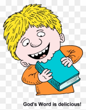 Clip Art Of Boy Eating Bible - Bible Food Clip Art - Free Transparent ...