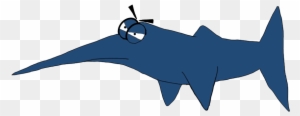 Swordfish Clipart Animated - Cartoon Swordfish Transparent - Free ...