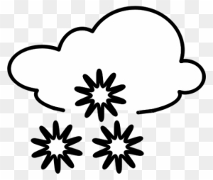 Outline Weather Forecast Icon For Snow Vector Illustration - Snowy ...