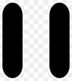 Music Pause Button Pair Of Lines Comments - Pause Button Png Free ...