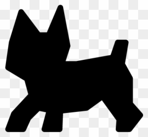 Puppy, Black Small Pet Dog Shape Vector - Forma De Un Perro - Free ...