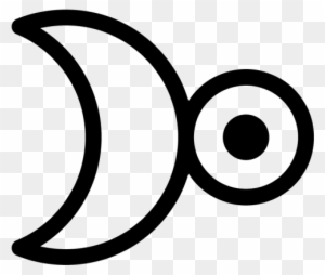 The Alchemy Symbol For Platinum Combines The Crescent - Sun Moon ...