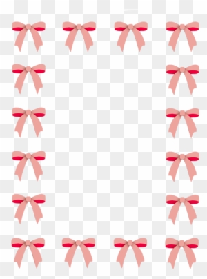 A Chess Board Border Made Into A Frame Border - Pink Bows Border - Free ...