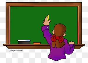 Clipart Animated Teacher Writing On The Board With - Writing On ...