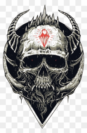 Dark Art - Skull Art - Devil Skull Transparent - Free Transparent PNG ...