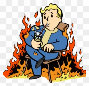 Out Of The Fire - Fallout 4 Vault Boy - Free Transparent PNG Clipart ...