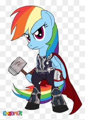 Rainbow Thor By Enzomersimpsons - Cartoon - Free Transparent PNG ...