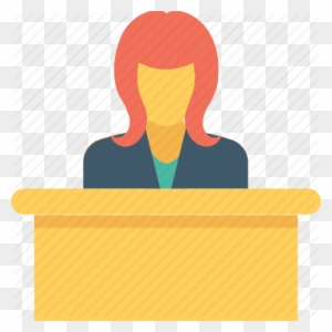 Reception, Front Desk, Receptionist, Hotel Icon - Customer Service Desk ...