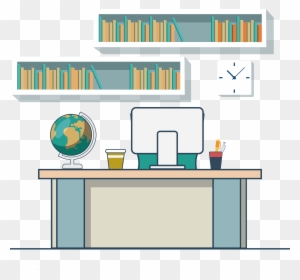 Beautiful Ideas Clip Art Computer Desk An Office With - Desk With ...