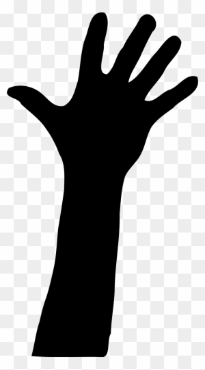 Free Raised Hand In Silhouette - Raising Hand Vector Png - Free ...