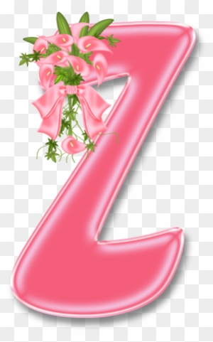 Alfabeto Con Flores Y Orilla Rosa - Letras De Color Rosado Para ...