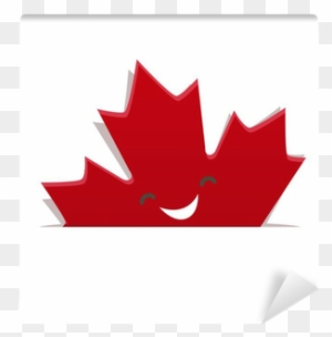 Funny Maple Leaf Of Canadian Flag Wall Mural • Pixers® - Canada Flag ...