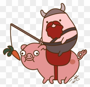 Ride The Pig By Amkili - Pusheen X Fat Pony - Free Transparent PNG ...