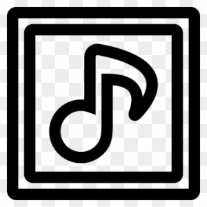 Musical Note Outline Symbol Inside Two Squares Vector - Residential ...