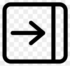 Right Arrow Symbol In A Square Outline Vector - Arrow - Free ...