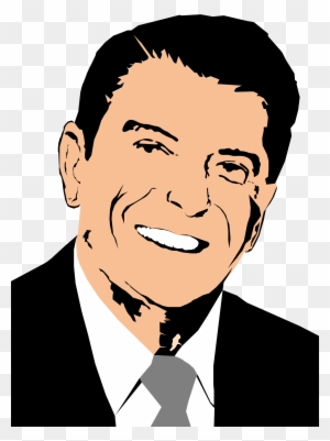 Big Image - Ronald Reagan Cartoon Face - Free Transparent PNG Clipart ...