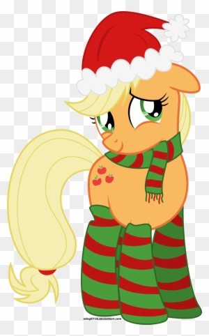 Christmas Applejack By Adog0718 Christmas Applejack - Illustration ...
