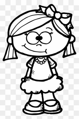 Cute Girl Clipart Freebie - Girl Black And White Clip Art - Free ...