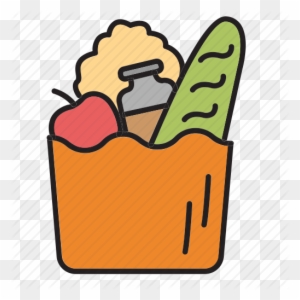 Grocery-basket Icons - Bag Food Icon Png - Free Transparent PNG Clipart ...