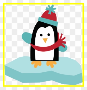 Winter Penguin Clip Art Black And White