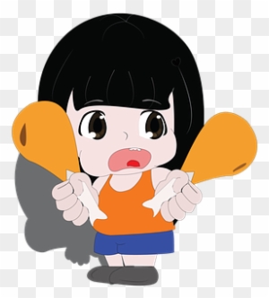 Kids, Eat, Hungry, Chicken - Cartoon - Free Transparent PNG Clipart ...