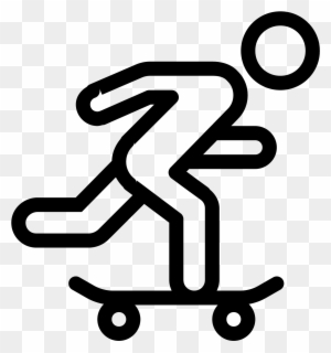 This Is A Drawing Of A Person On A Skateboard Moving - Skate Png - Free ...