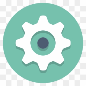 Open - Gear Round Icon Png - Free Transparent PNG Clipart Images Download