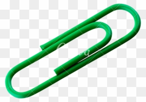Green Paper Clip Isolated On White Background - Paper Clip - Free ...