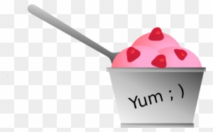 Bowl Clipart Strawberry - Strawberry Ice Cream - Free Transparent PNG ...