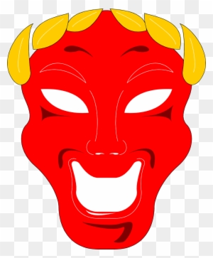 Illustration Of A Comedy Mask - Mask - Free Transparent PNG Clipart ...