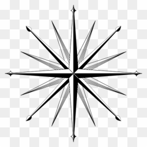Blank 16 Point Compass Rose - Free Transparent PNG Clipart Images Download