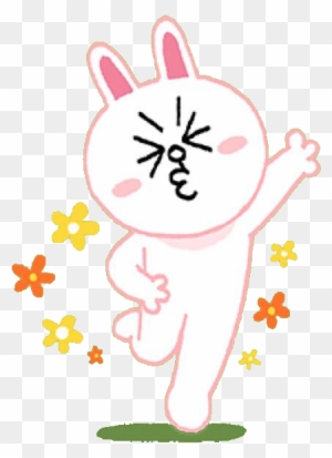 Pouty Cony Plays In The Garden - Cartoon - Free Transparent PNG Clipart ...