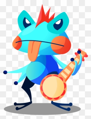 Here's My First Enemy, A Regular Ol' Banjo Frog In - Cartoon - Free ...