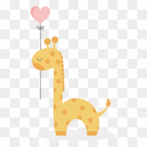 Giraffe With Heart Balloon Svg Cutting File Baby Svg - Illustration ...
