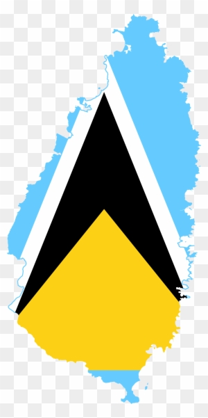 Open - St Lucia Flag Map - Free Transparent PNG Clipart Images Download