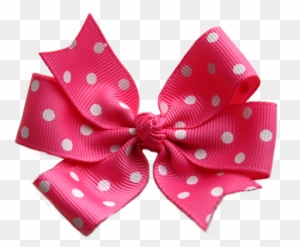 Pink Polka Dot Bow Clipart Transparent